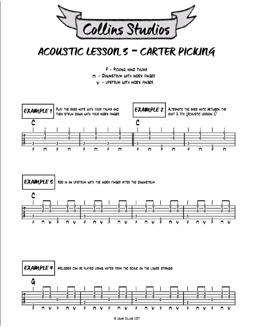 Make Your Acoustic Rhythm Playing Interesting! Part 3 - Carter Picking ...