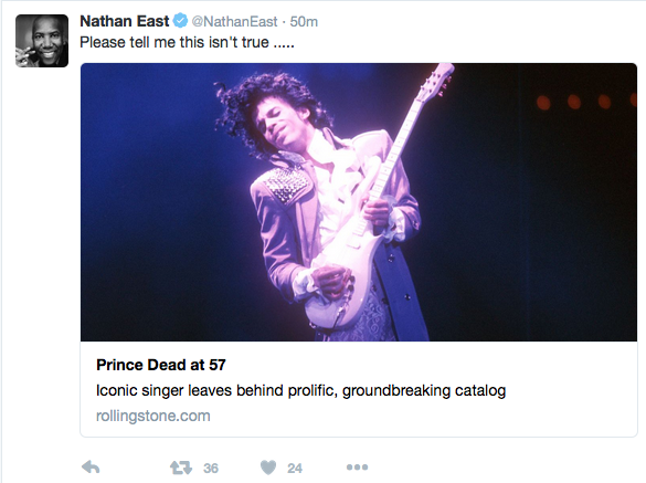Rock Musicians React to Prince's Death: 'Icon. Genius. No Words ...