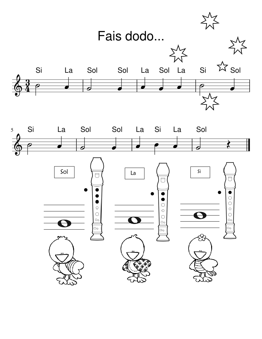Fais dodo... Sheet music for Piano (Solo) | Musescore.com