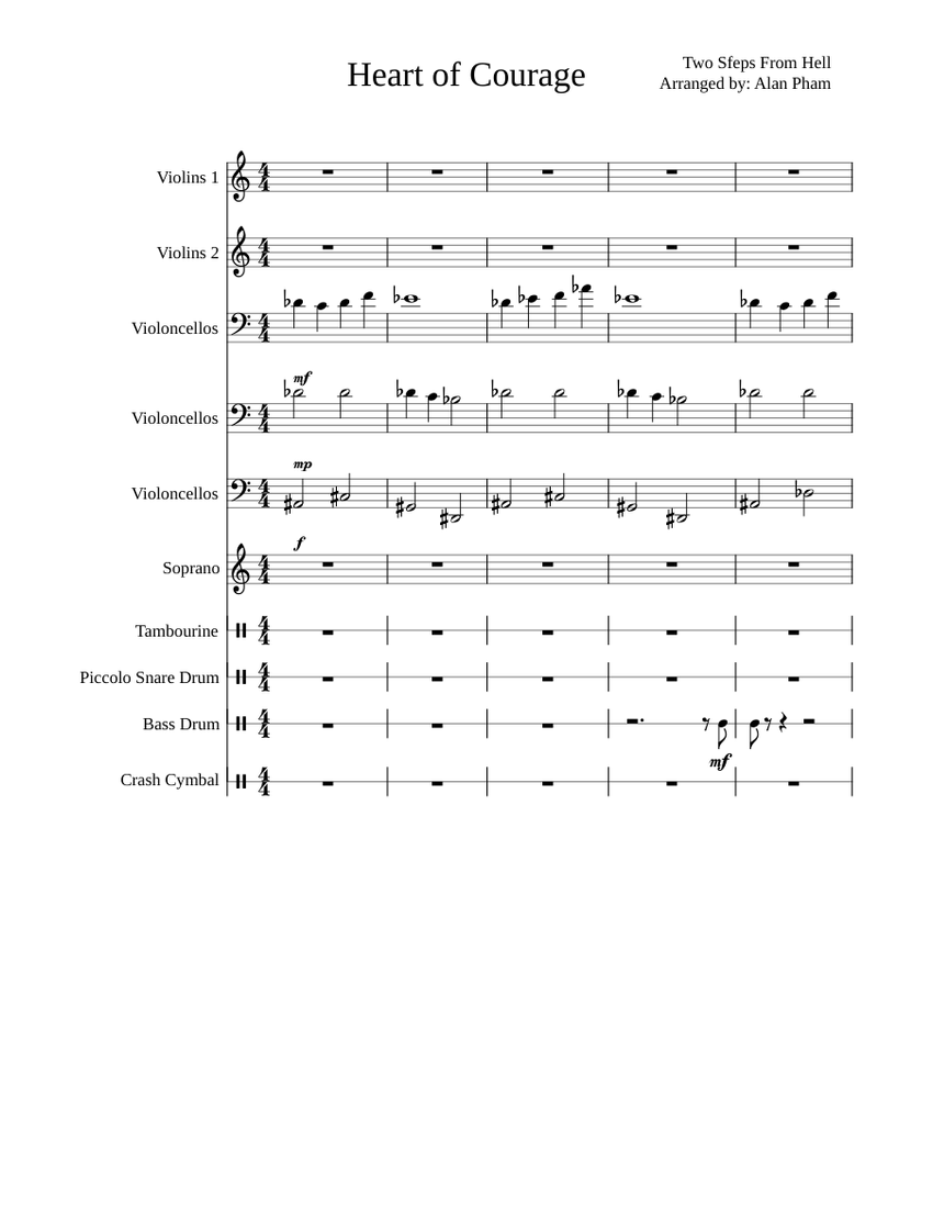 Heart of Courage - Two Steps From Hell Sheet music for Soprano ...