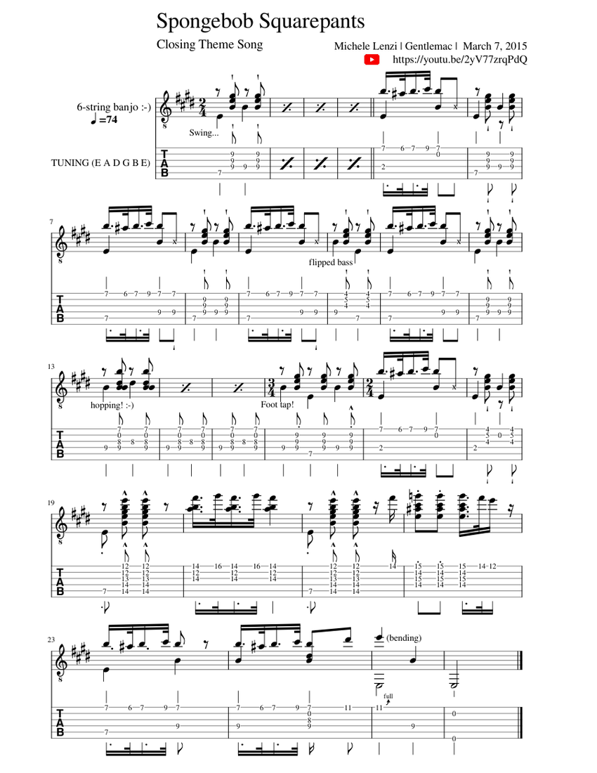 Spongebob Squarepants End Credits Theme Closing Theme Steve Belfer