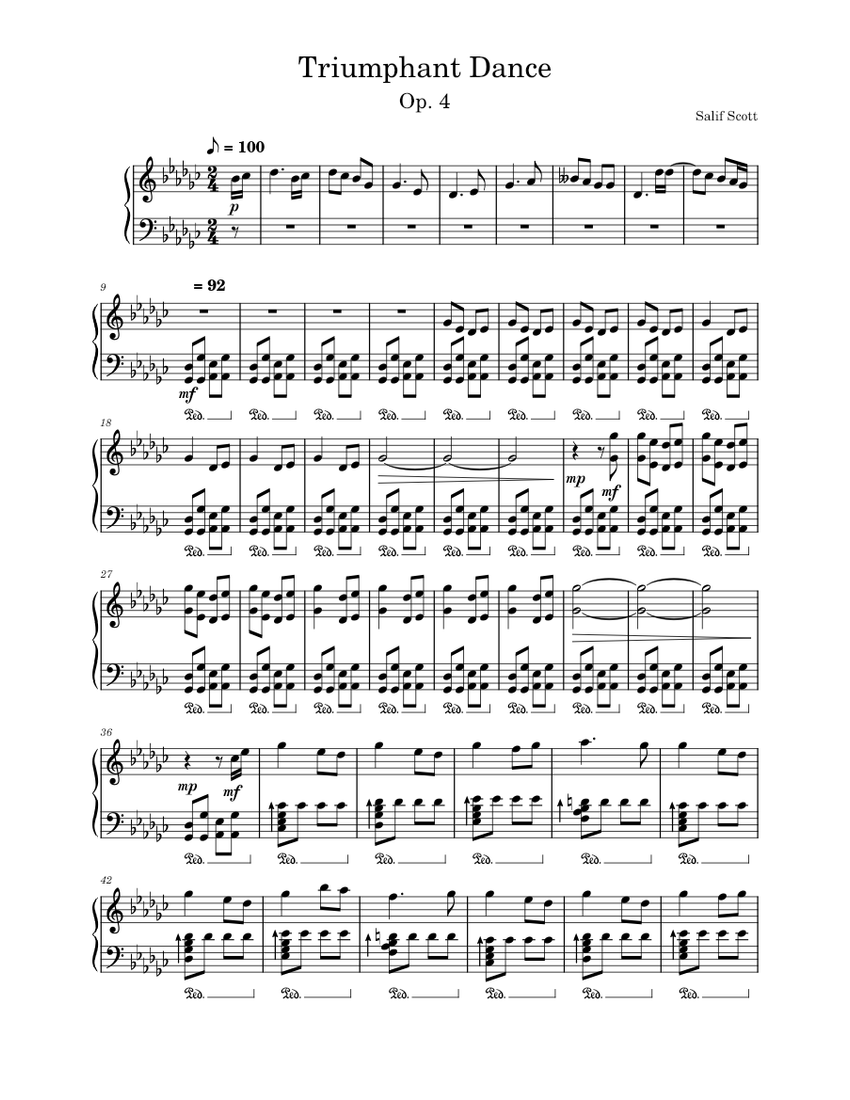 Triumphant Dance, Op. 4 Sheet music for Piano (Solo) | Musescore.com