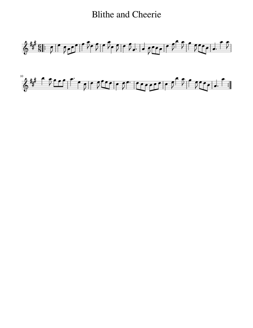 Blithe and Cheerie Sheet music for Piano (Solo) Easy | Musescore.com