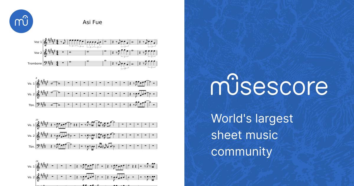Asi Fue - Misc Traditional Sheet Music for Trumpet other, Trombone ...