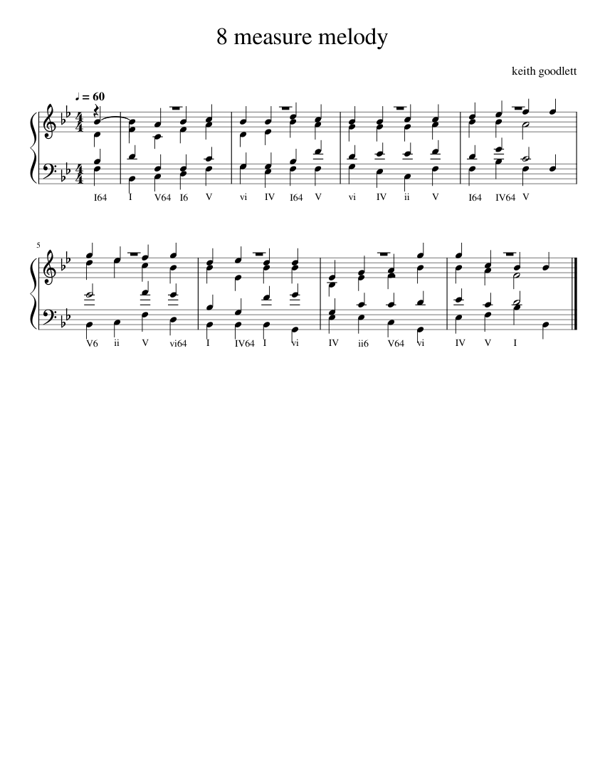 8_measure_melody Sheet music for Piano (Solo) Easy | Musescore.com