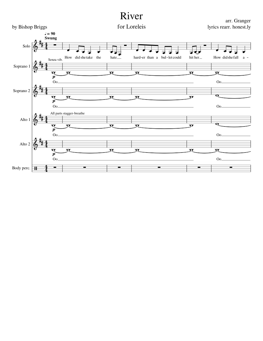 River Sheet Music for Soprano, Alto, Vocals, Mezzo soprano & more ...