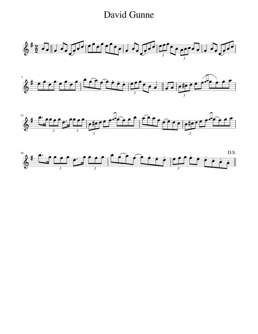 David Gunne Sheet music for Piano (Solo) | Musescore.com