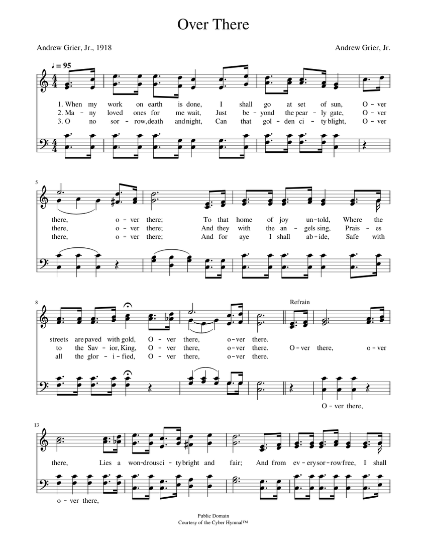Over there (grier) - Andrew Grier, Jr. Sheet music for Piano (Piano Duo ...