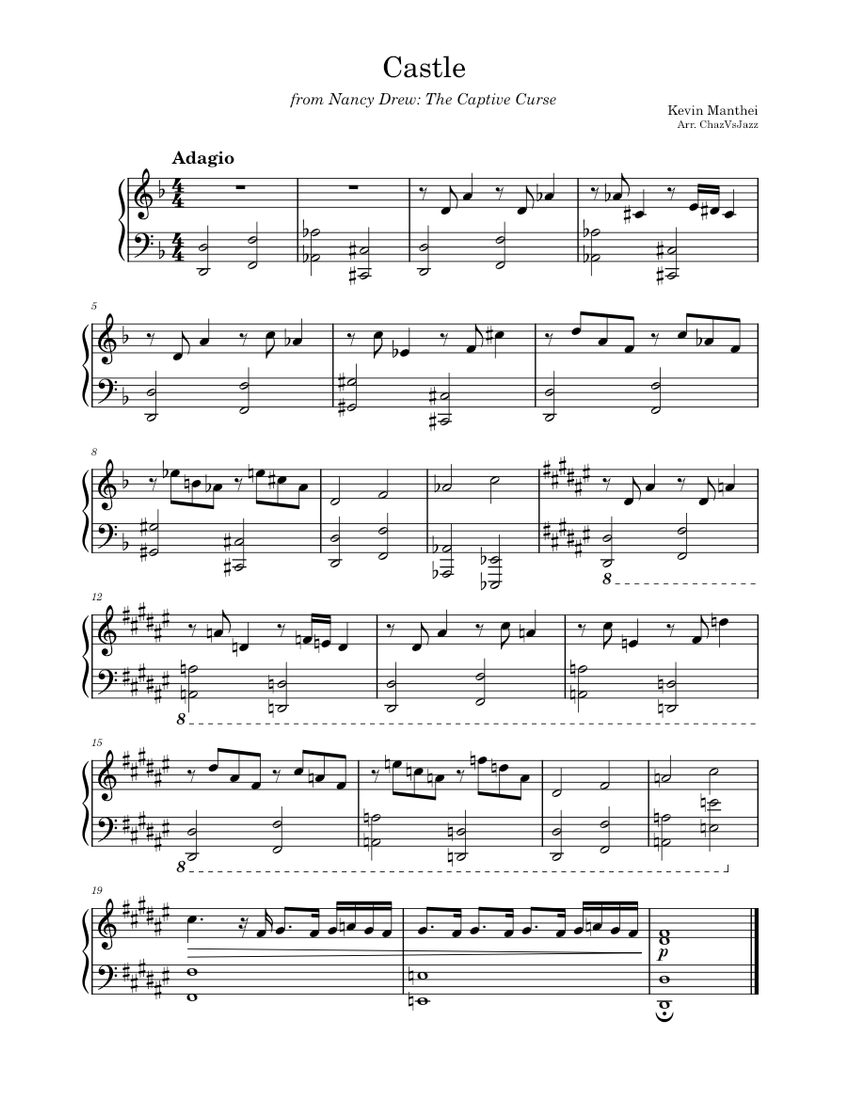 Castle Sheet music for Piano (Solo) Easy | Musescore.com