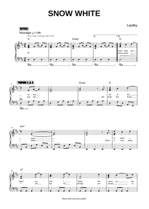 Snow White – Laufey Sheet Music with Chords for Piano, Cello (Solo ...