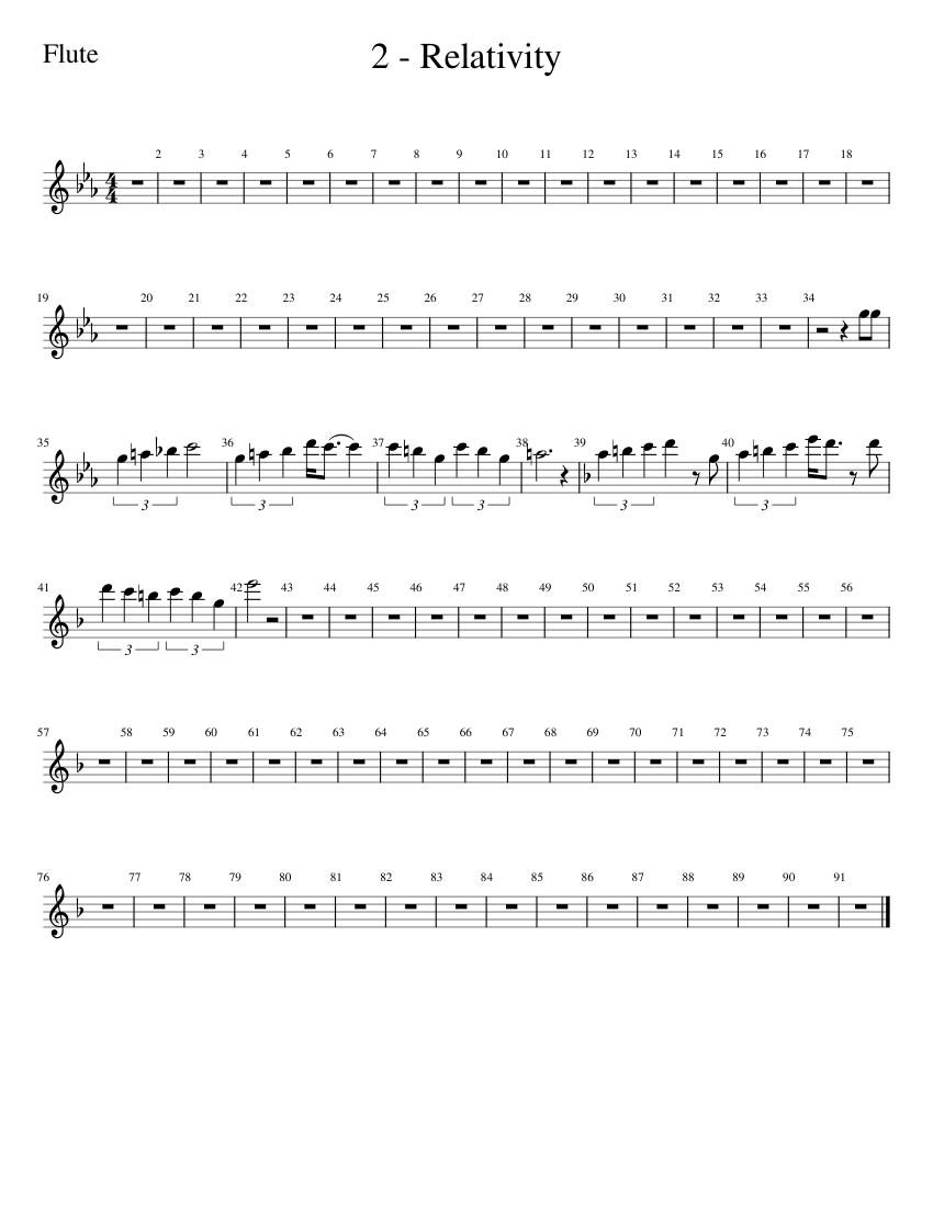 2 - Relativity Flute Sheet music for Piano (Solo) Easy | Musescore.com