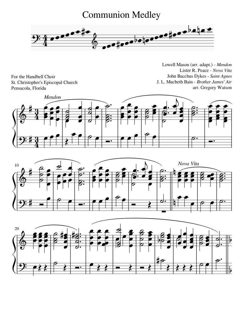 Communion Meditations Sheet Music for Piano (Solo) Easy | MuseScore.com