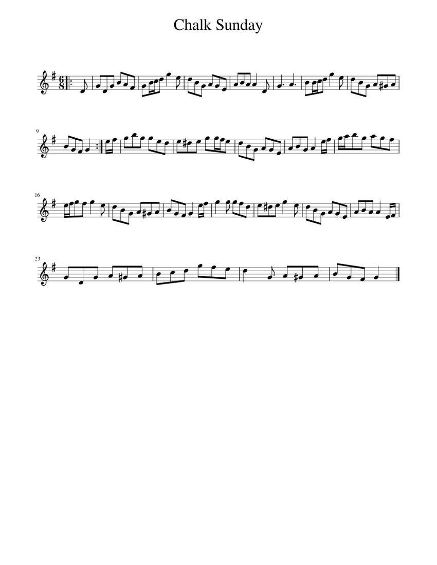 Chalk Sunday Sheet music for Piano (Solo) Easy | Musescore.com