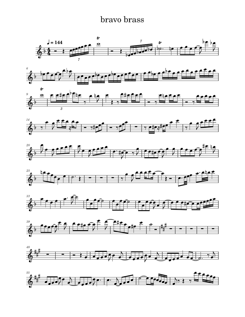 bravo brass Sheet Music for Clarinet in b-flat (Solo) | MuseScore.com