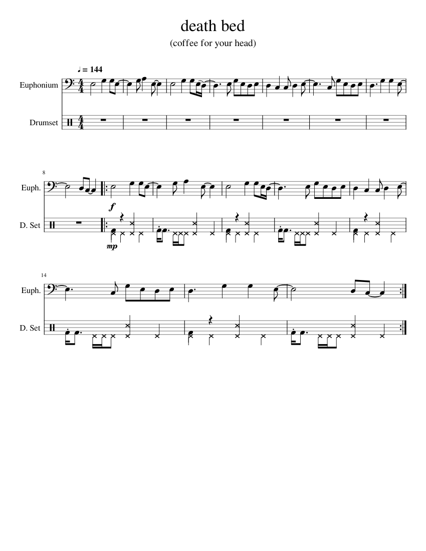 death bed - piano tutorial