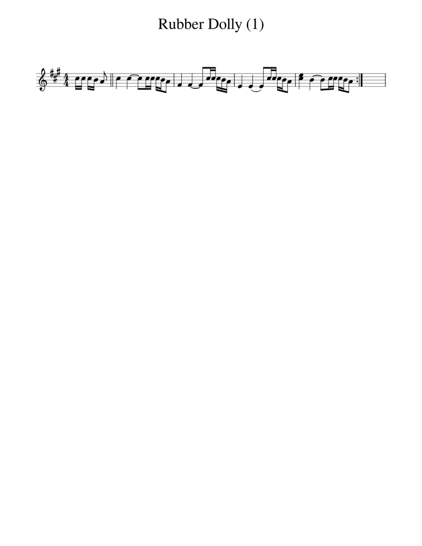 Rubber Dolly (1) Sheet Music for Piano (Solo) easy | MuseScore.com