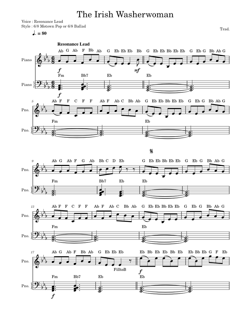 The Irish Washerwoman Grade 3 Sheet 1 Sheet music for Piano (Piano Duo ...