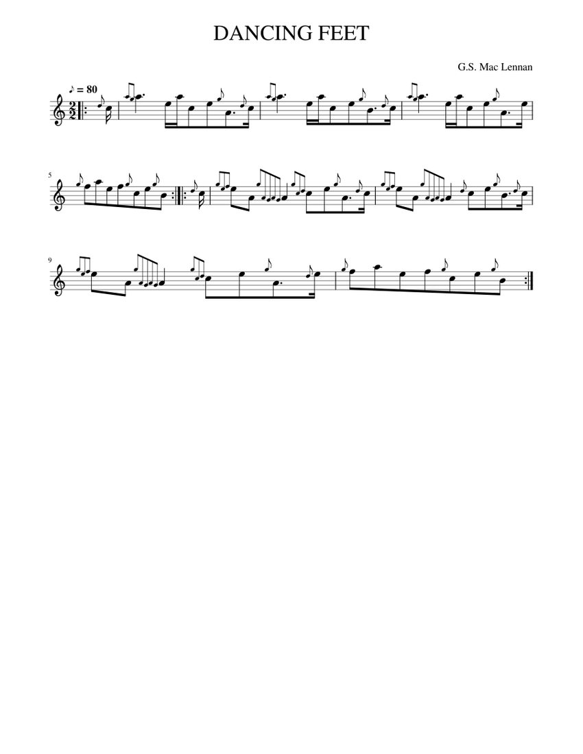 DANCING FEET Sheet music for Piano (Solo) Easy | Musescore.com