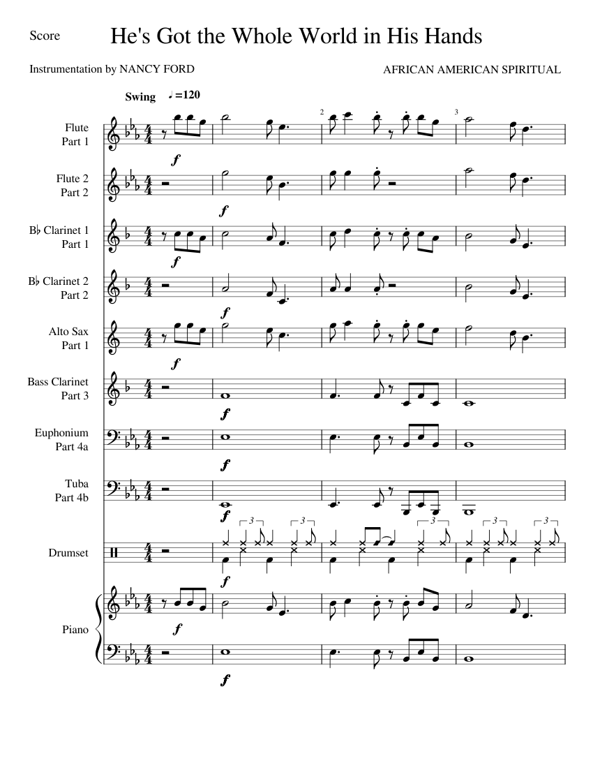 He's Got the Whole World in His Hands - African American Spiritual (for ...