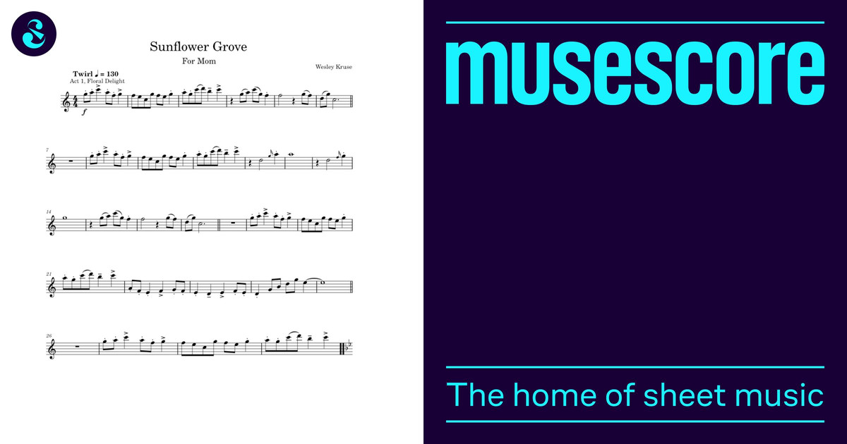Sunflower Grove – krusew104 Sheet music for Flute (Solo) | Musescore.com