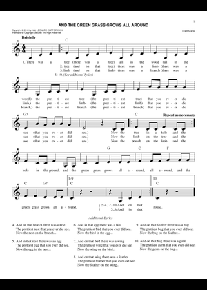 Play Official version of And The Green Grass Grows All Around Sheet ...