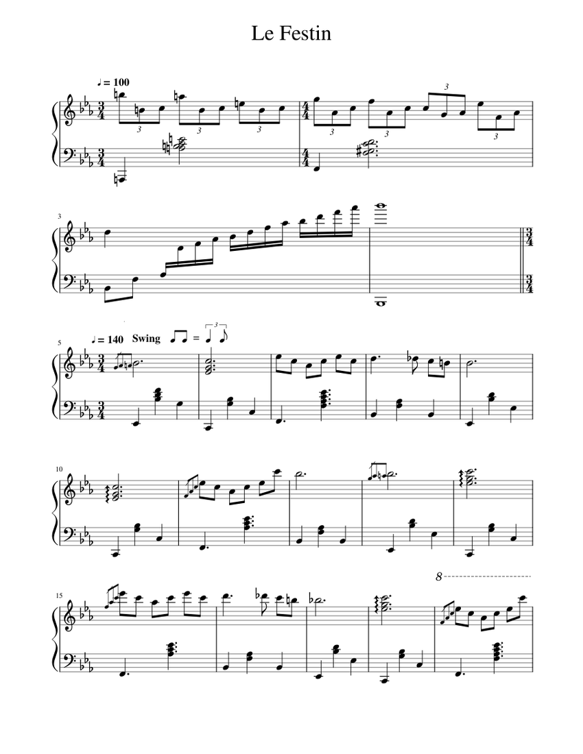 Le Festin - From "Ratatouille" Sheet Music for Piano (Solo) | MuseScore.com