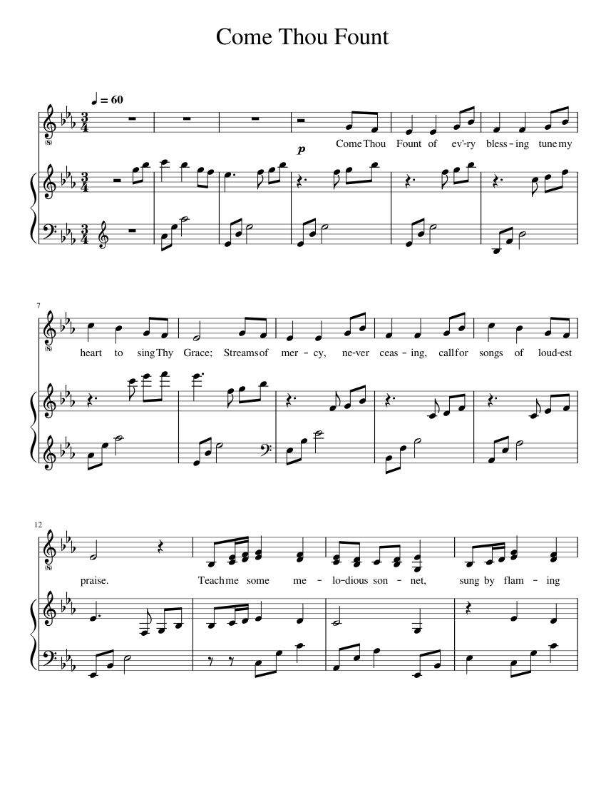 Come thou fount of every blessing – Robert Robinson Come_Thou_Fount ...