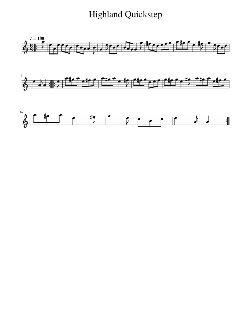 Highland Quickstep Sheet music for Piano (Solo) Easy | Musescore.com