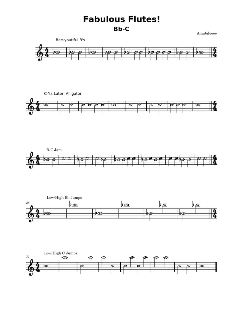 Fabulous Flutes! BC Sheet music for Piano (Solo) Easy | Musescore.com