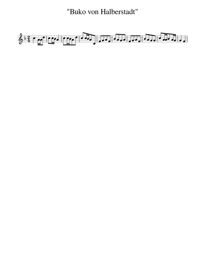 "Buko von Halberstadt" Sheet Music for Piano (Solo) Easy | MuseScore.com