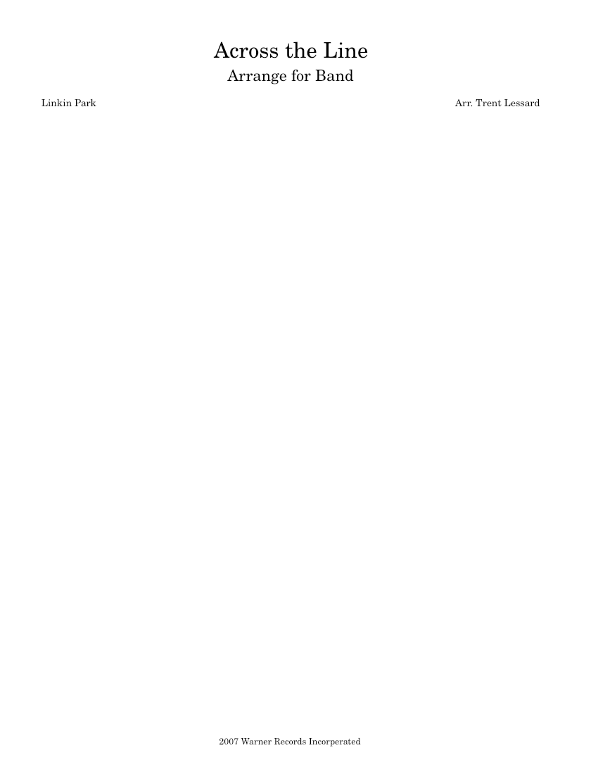Across the line – Linkin Park Sheet music for Trombone, Tuba, Flute ...