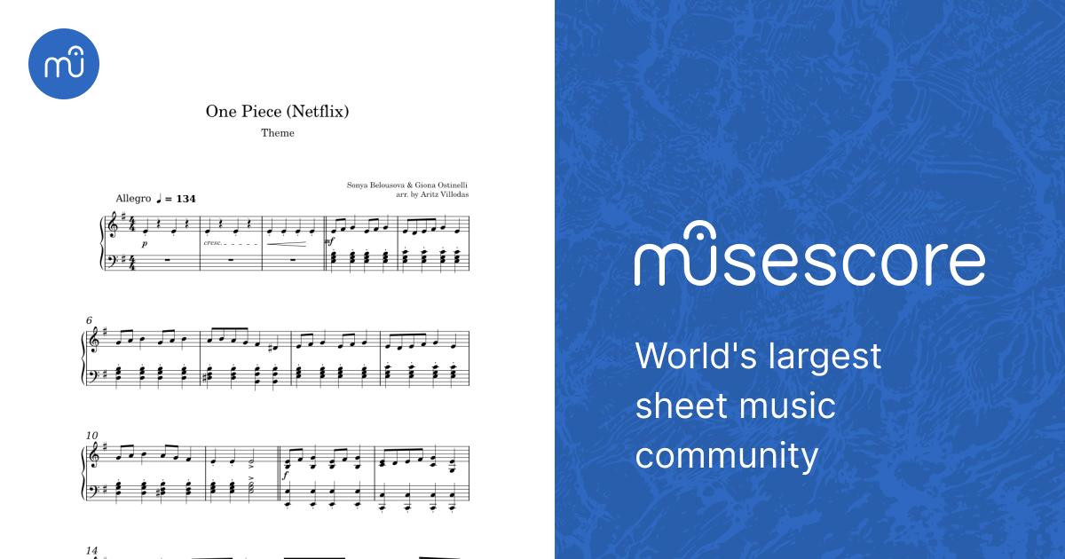 One Piece (Netflix) Sheet Music for Piano (Solo) | MuseScore.com