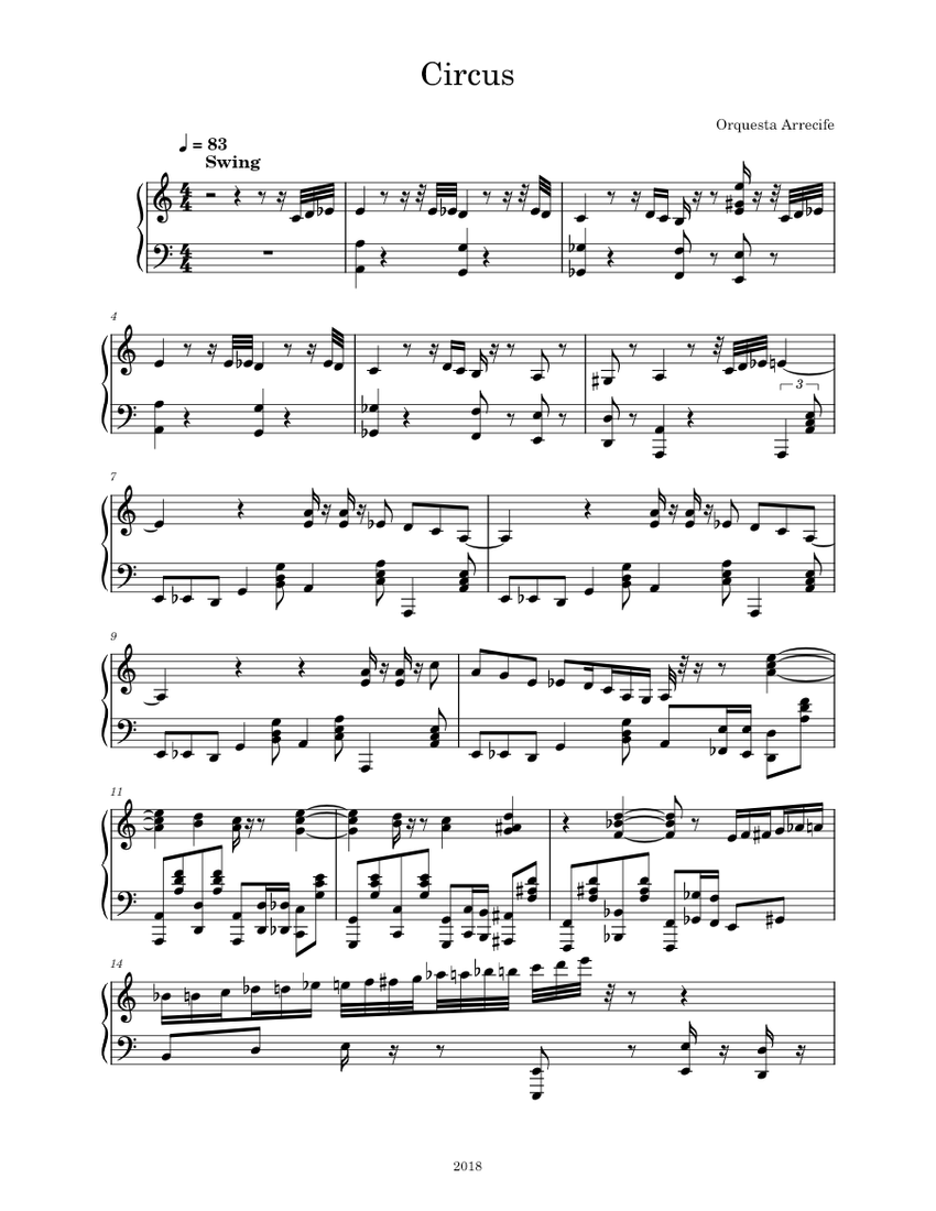 Circus Sheet Music for Piano (Solo) | MuseScore.com