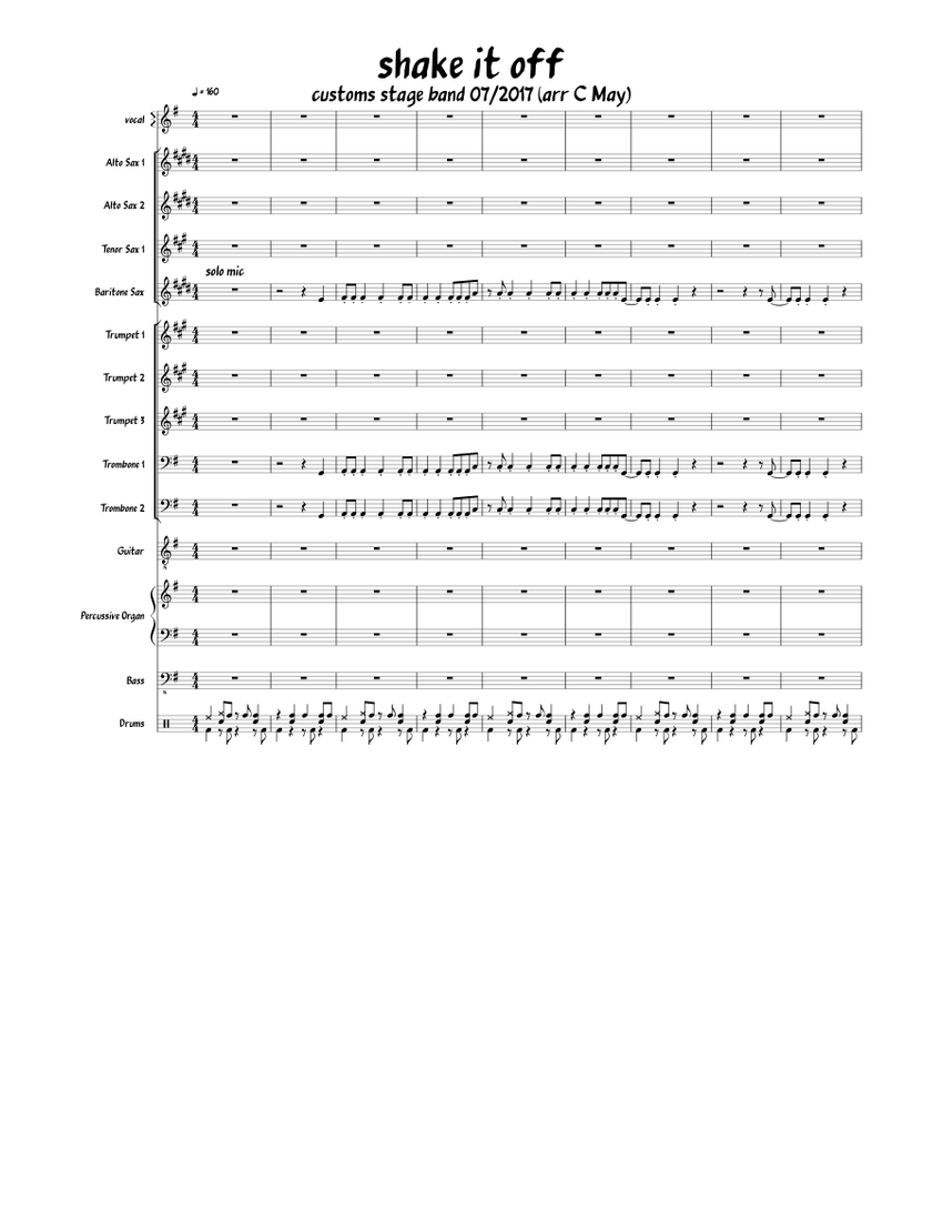 Shake It Off - Taylor Swift (07/2017) Sheet Music with Chords for ...