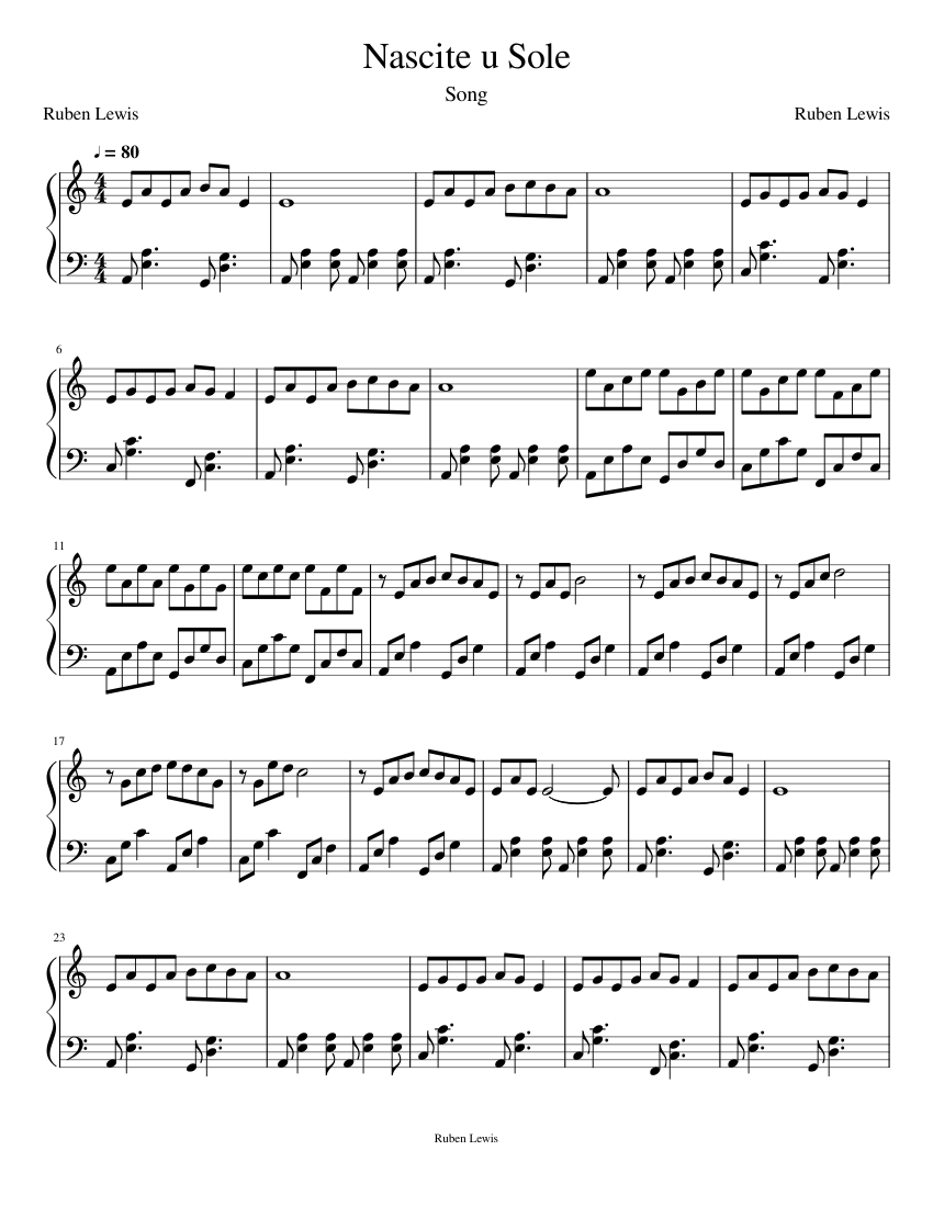 Calm and Relaxing Improvisation Sheet Music for Piano (Solo) easy ...