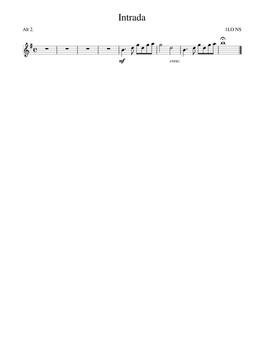 Intrada Sheet music for Saxophone alto (Solo) | Musescore.com