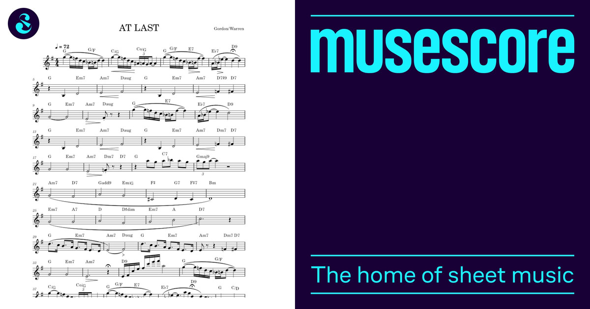 At last – Etta James Sheet Music with Chords for Saxophone tenor (Solo ...