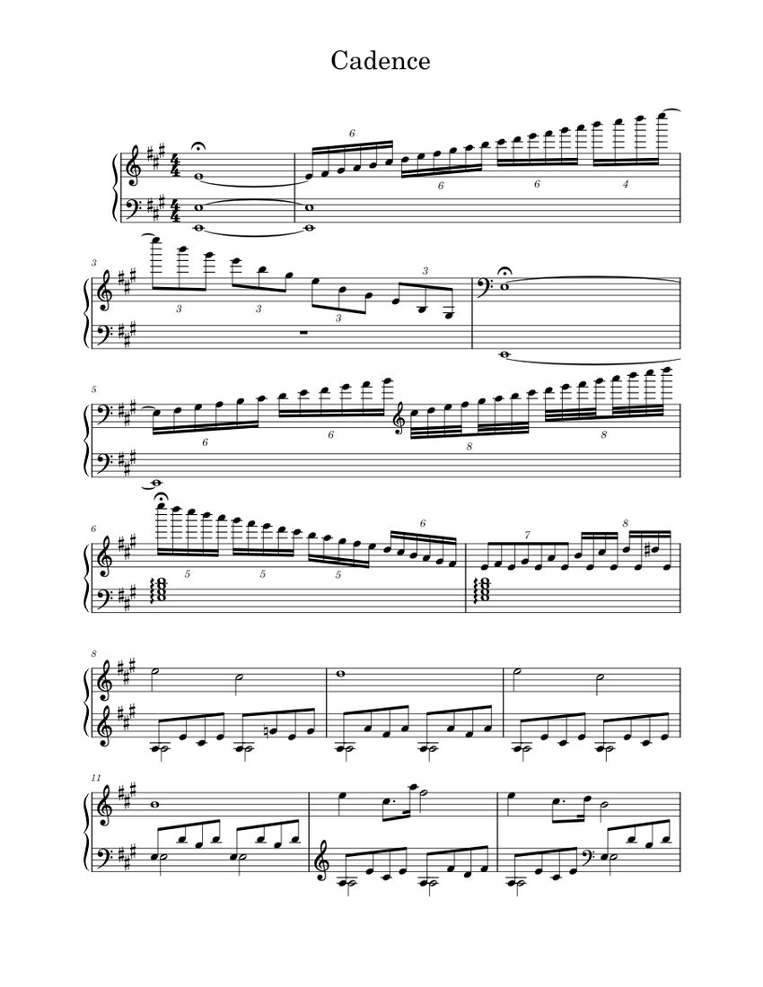 Cadence - piano tutorial