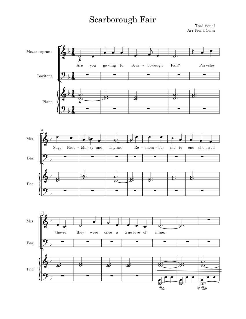 Scarborough fair – Misc Traditional Scarborough Fair [Mezzo Soprano ...
