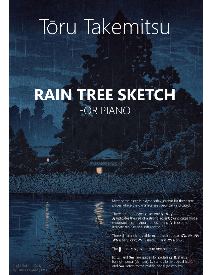 Rain Tree Sketch – Toru Takemitsu - piano tutorial