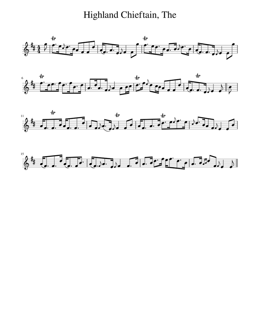 The Highland Chieftain Sheet music for Piano (Solo) Easy | Musescore.com