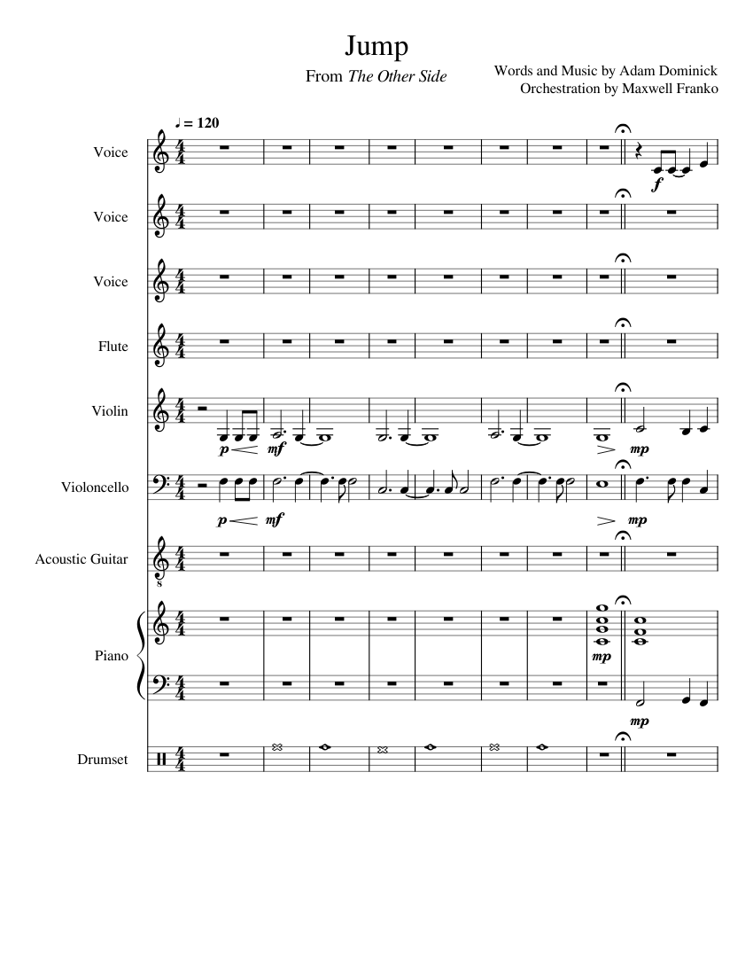 Jump Sheet music for Piano, Vocals, Flute, Violin & more instruments ...