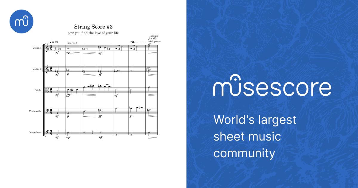 String Score #3 Sheet music for Violin, Viola, Cello, Woodwinds (other ...