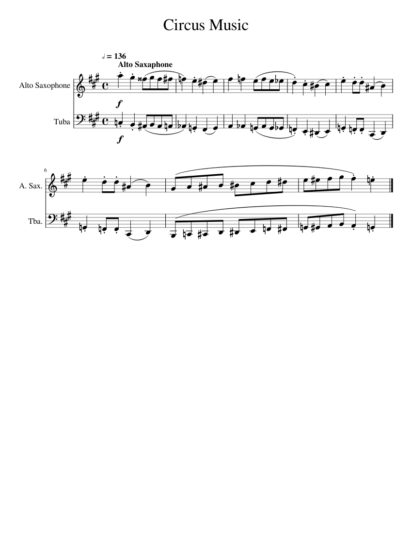 Circus Music - piano tutorial