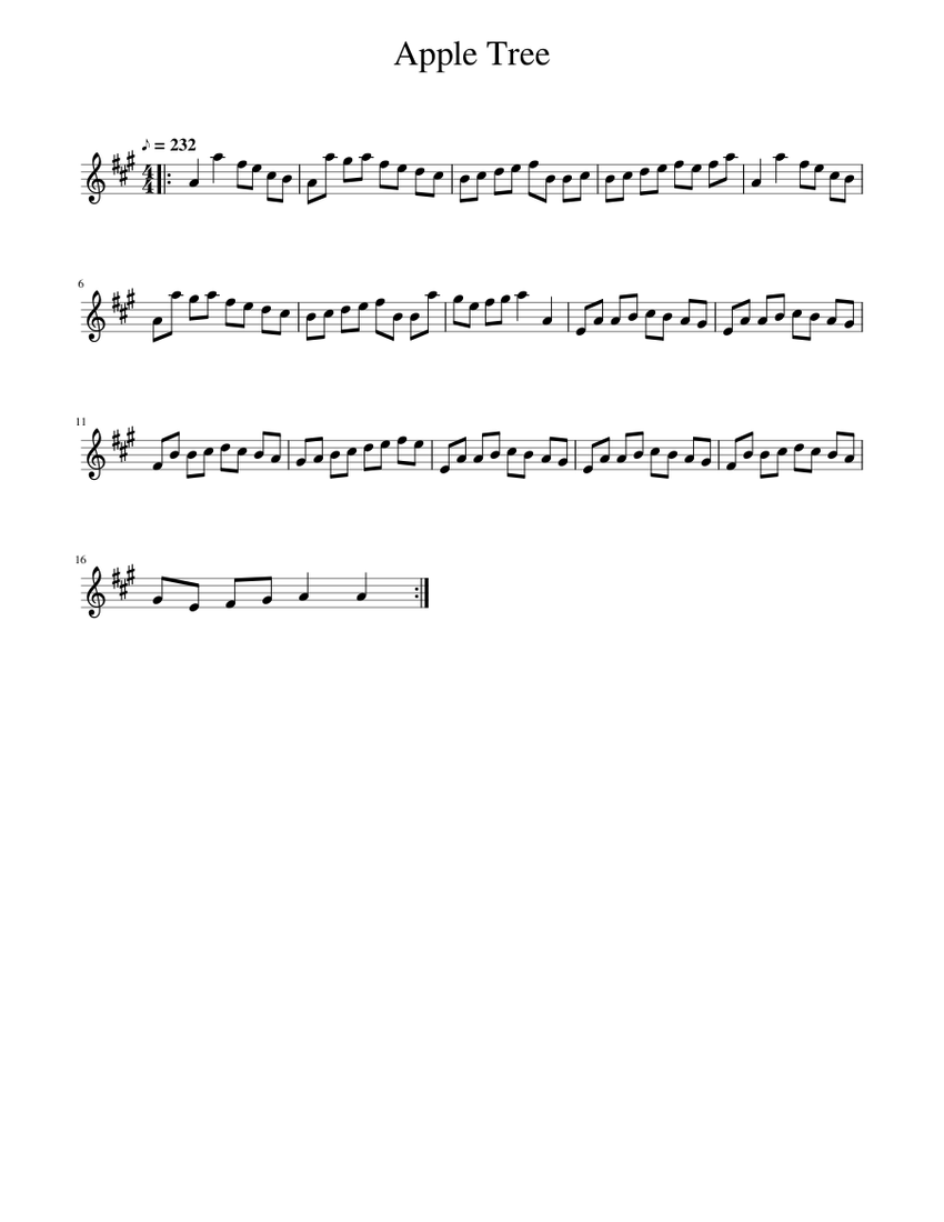 Apple Tree Sheet music for Piano (Solo) Easy | Musescore.com