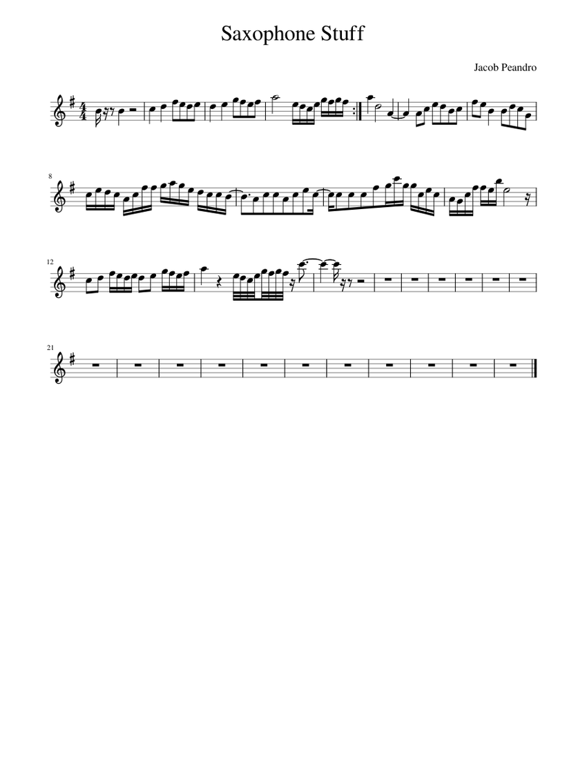Saxophone_Stuff Sheet music for Saxophone alto (Solo) | Musescore.com