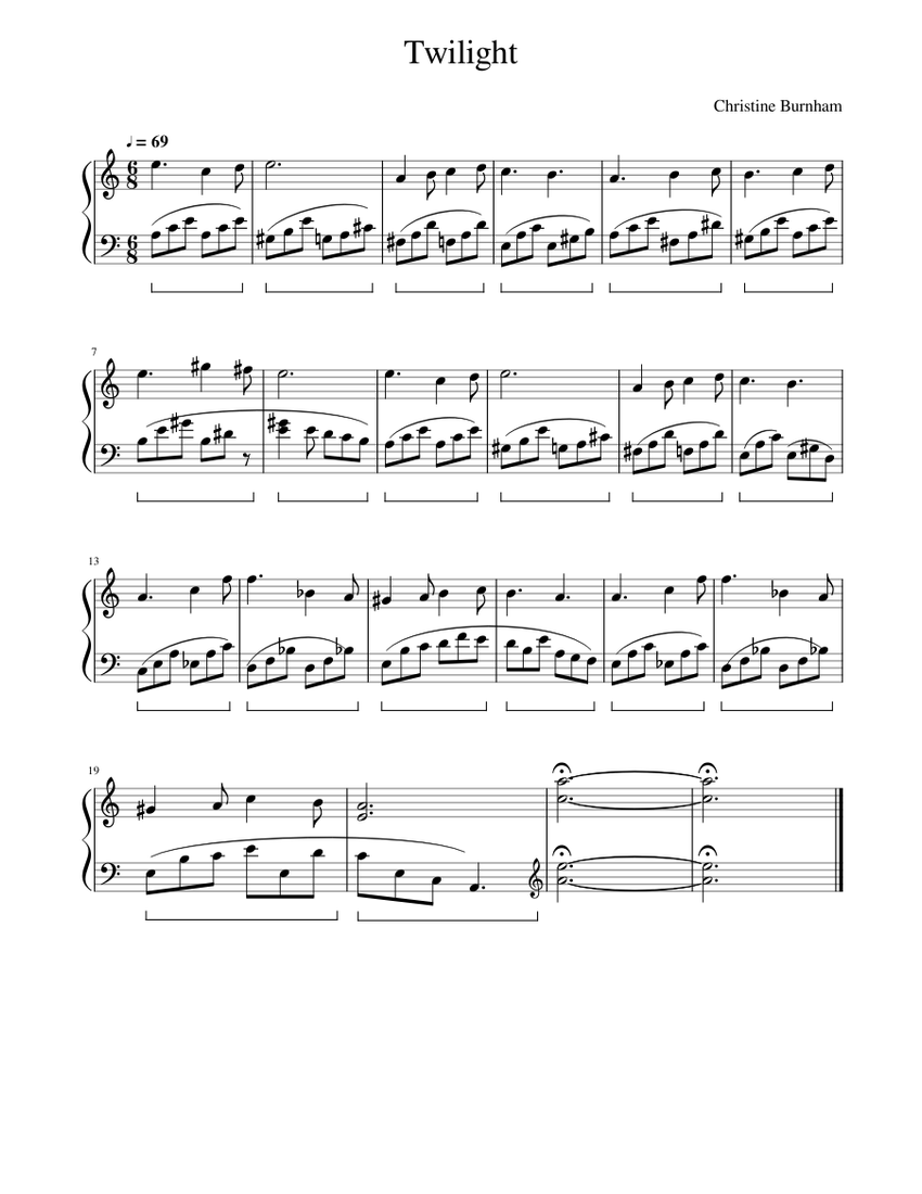 Twilight Sheet music for Piano (Solo) Easy | Musescore.com