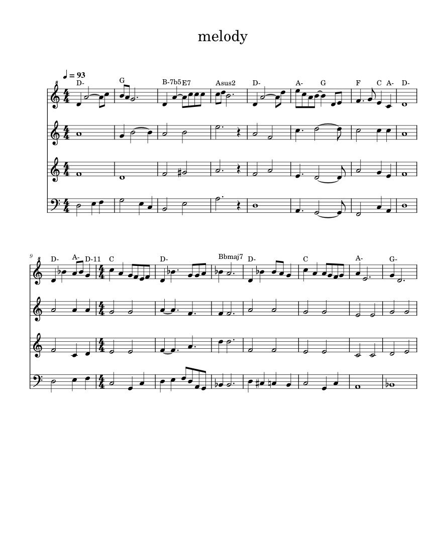 melody part a - b Sheet music for Piano (Choral) Easy | Musescore.com
