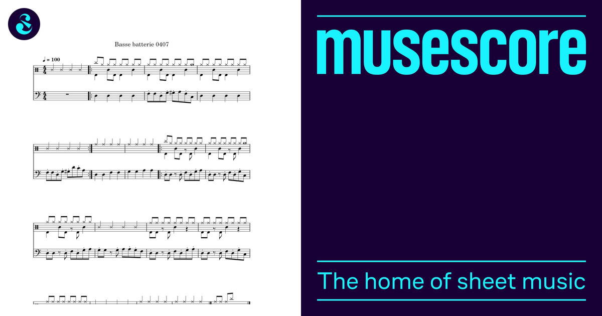 Basse batterie 0407 – Stéphane Sheet Music for Bass guitar, Drum group ...