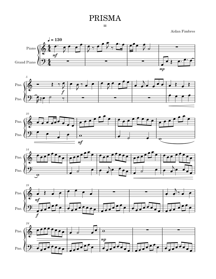 PRISMA - piano tutorial